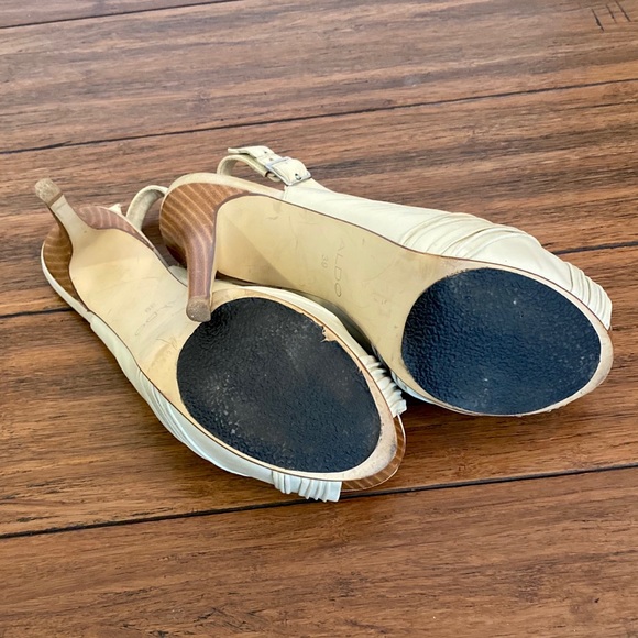 Aldo | Shoes | Hp X2 Cream Aldo Peep Toe Sling Back Sz 39 | Poshmark